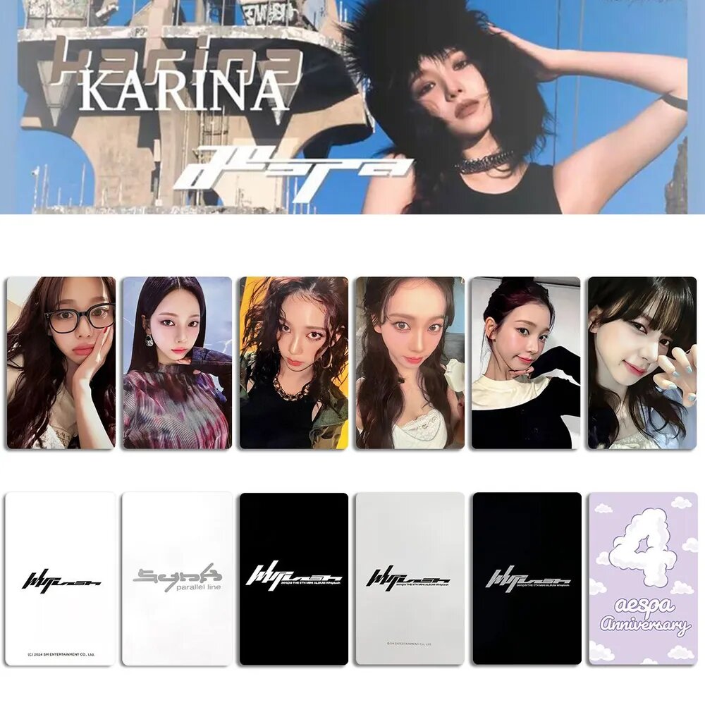 Карточки Aespa k-pop карточки коллекционные Фотокарточки 54 * 86 мм 6 шт