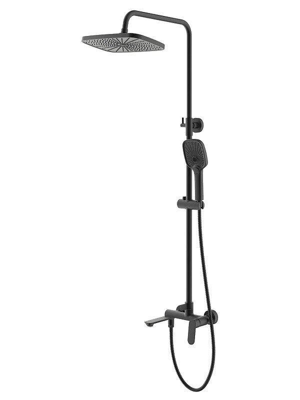 Душевая стойка Azario Alanti AZ-K2332-1B черная матовая