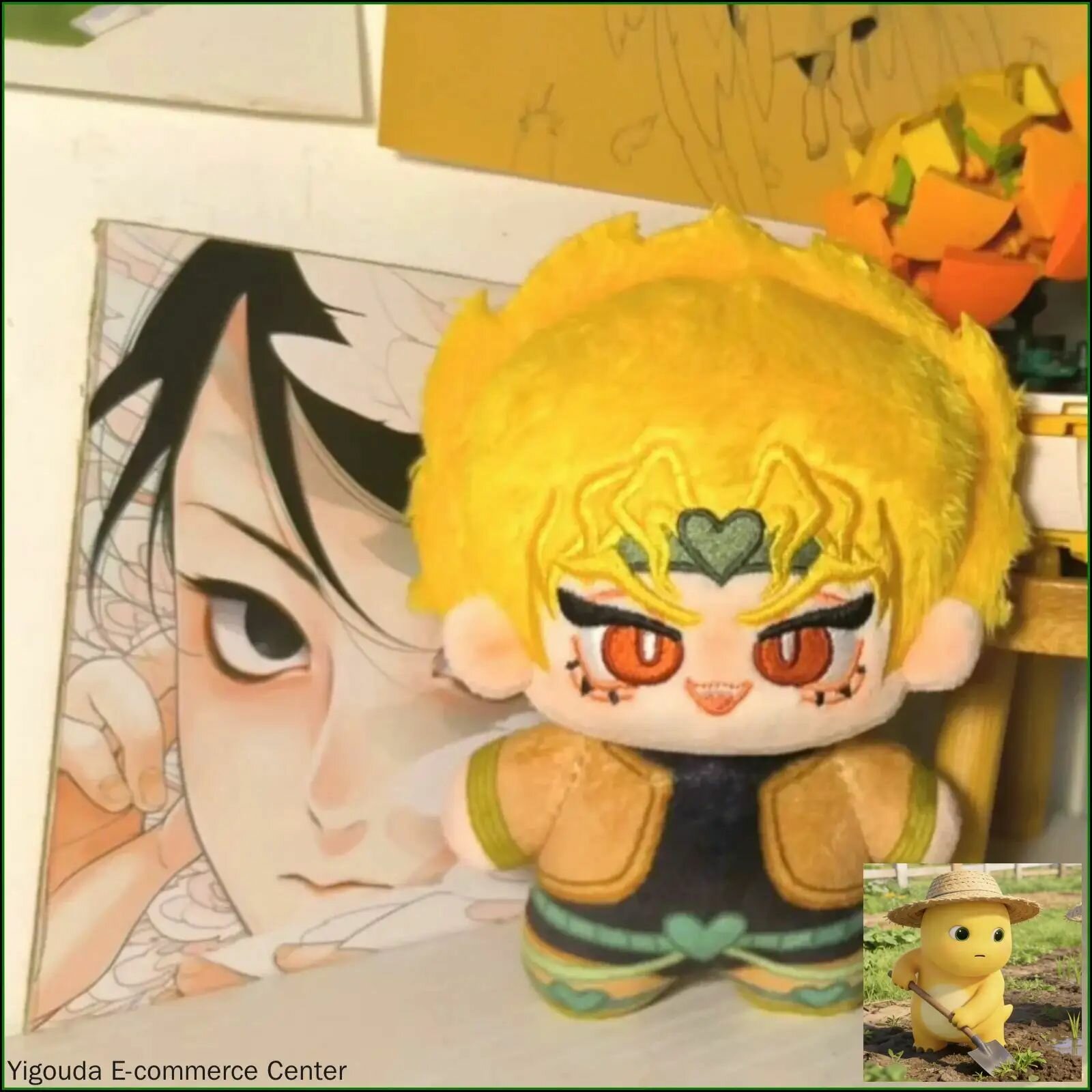 Игрушка мягкая аниме Невероятное приключение ДжоДжо Дио Брандо ; JoJo no Kimyou na Bouken Dio Brando мягкая игрушка антистресс 10CM