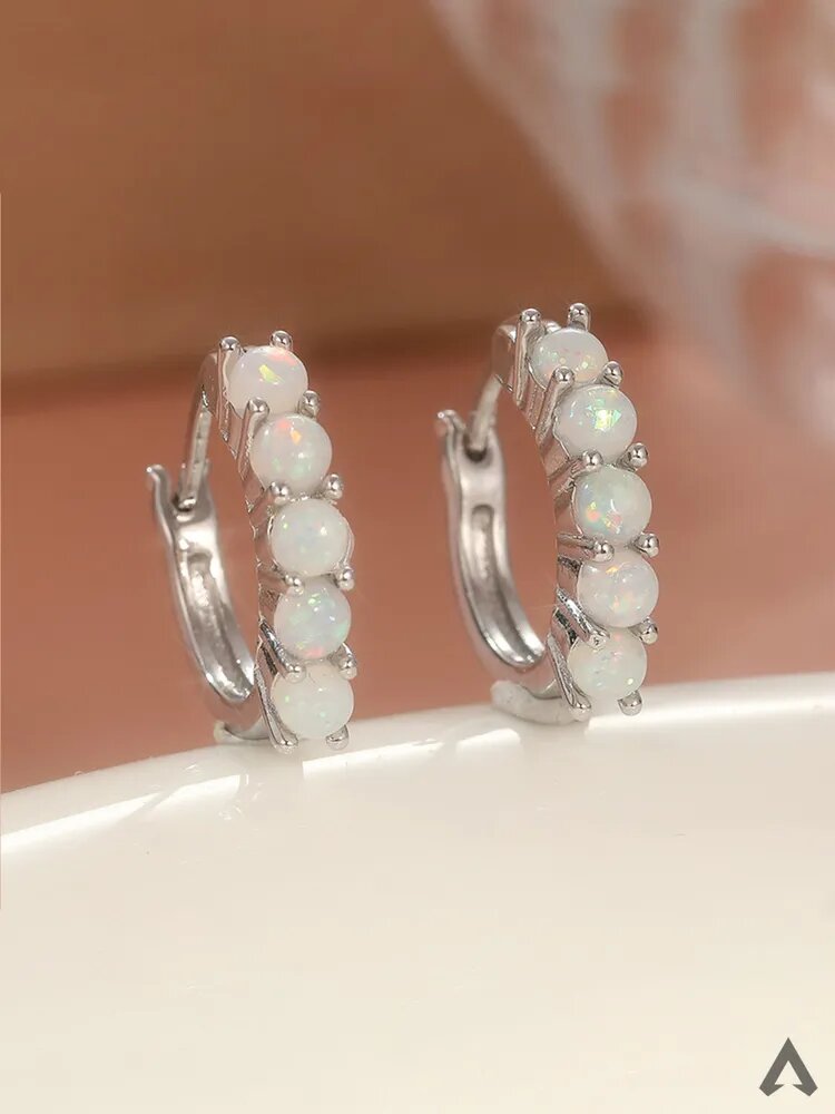Серьги, опал