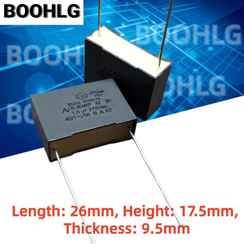 10 шт. MKP R46 1.5uf 155 1u5 310v 275v X2 Защитный пленочный конденсатор P:22