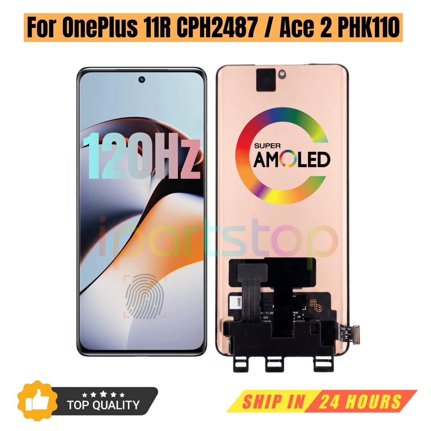 Сменный AMOLED-дисплей iParts для OnePlus 11R 5G 1 + 11R CPH2487 Ace 2 ACE2 for OnePlus Ace 2