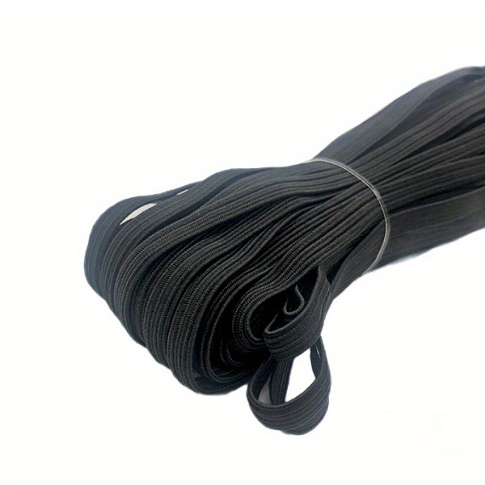 Высокоэластичная резинка для шитья из спандекса, 3 мм, черная, 5 ярдов