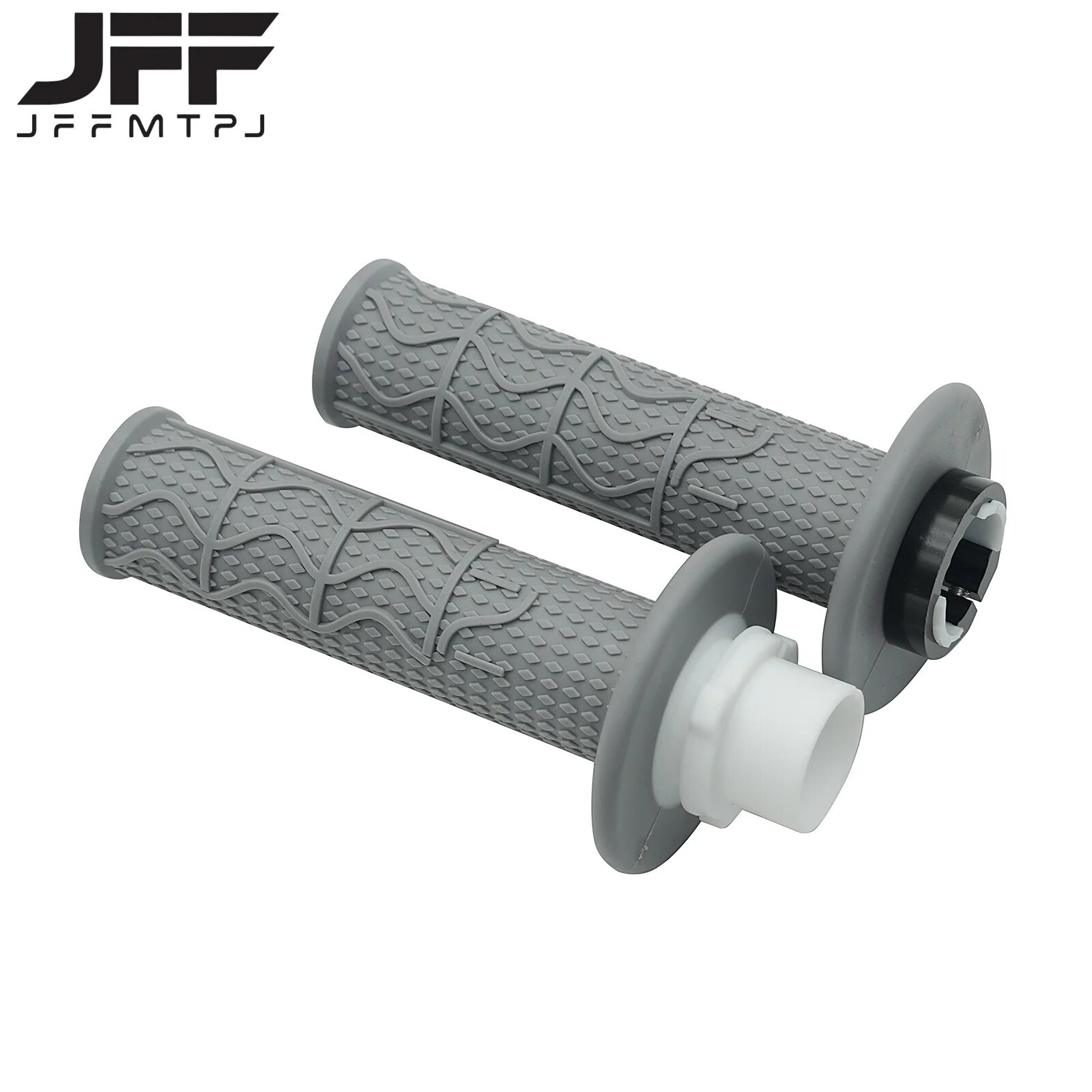Мотоциклетные ручки (грипсы) 7/8" (22 мм) с креплением Snap-on Cam для руля мотоциклов Серый, серый