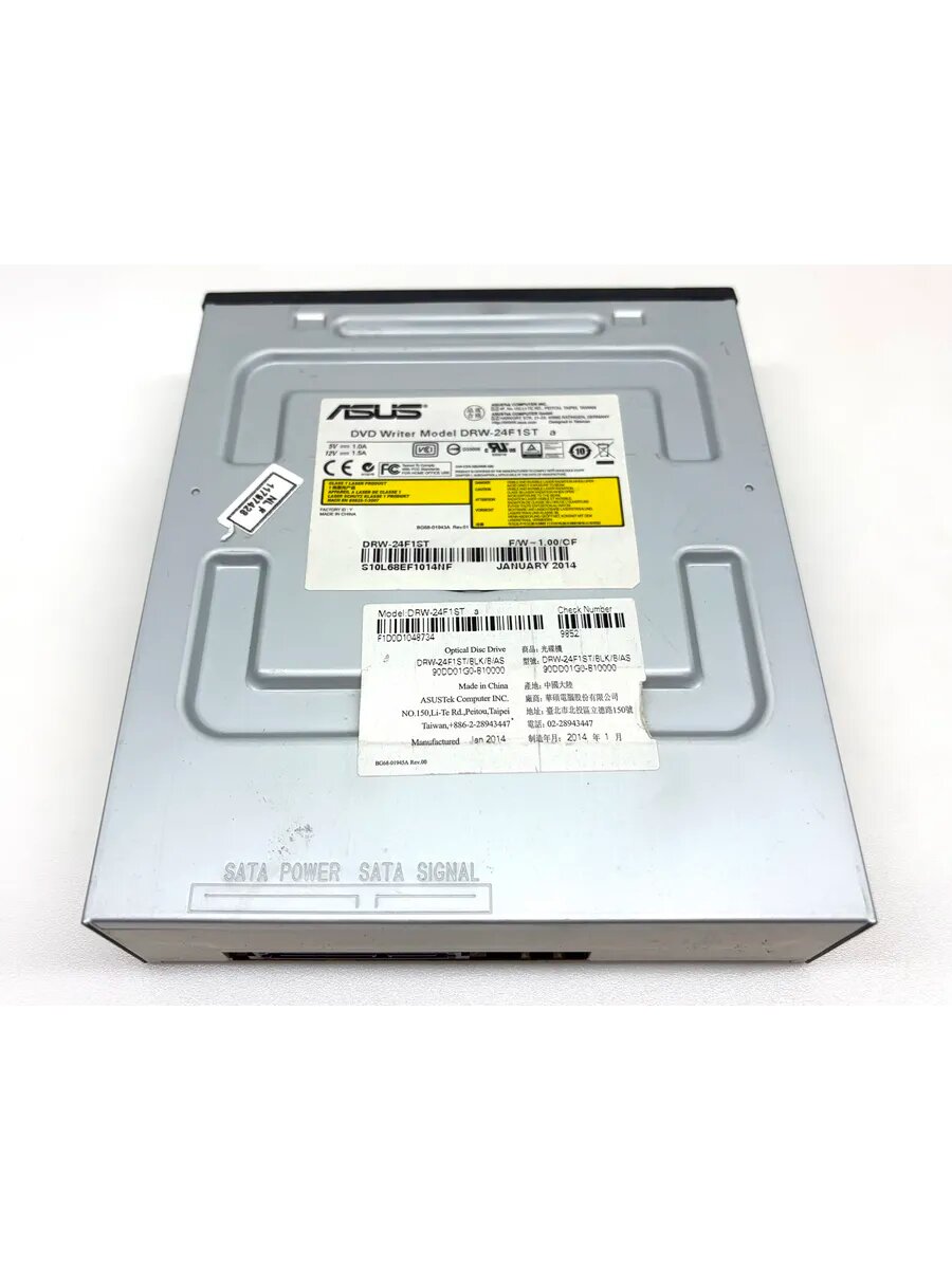 Оптический привод DVD-RW SATA Asus DRW-24F1ST, черный