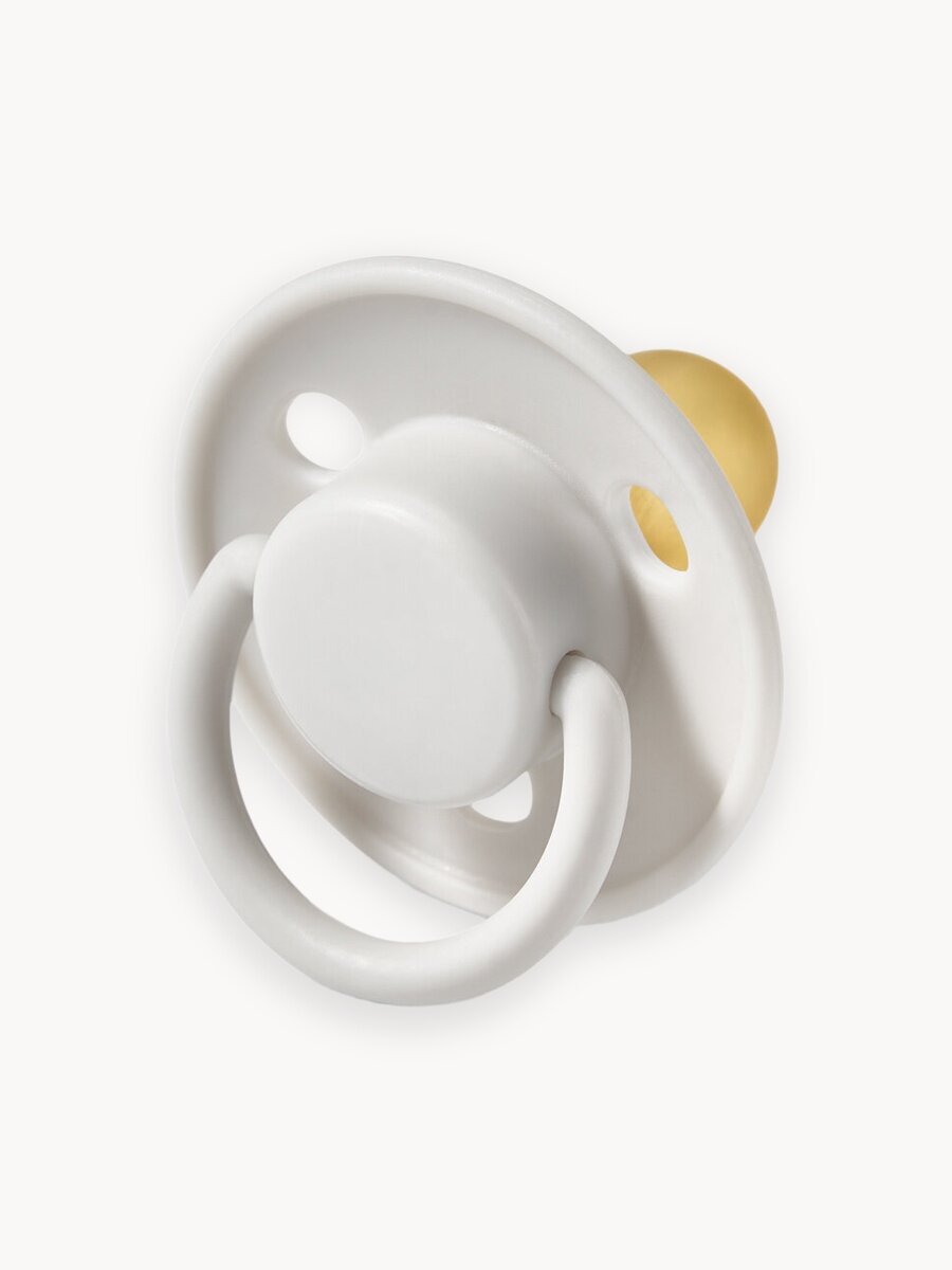 13041, Пустышка для новорожденных 0-6 мес Happy Baby, соска для новорожденных латексная, с футляром, светло-серая