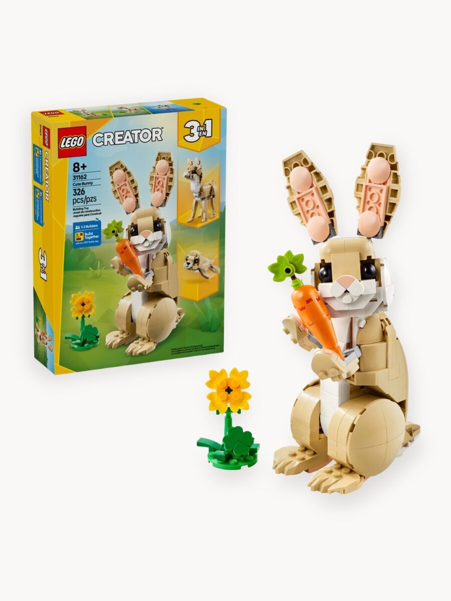 Конструктор LEGO Creator 31162 Милый кролик 3 в 1, коричневый, 326 дет.