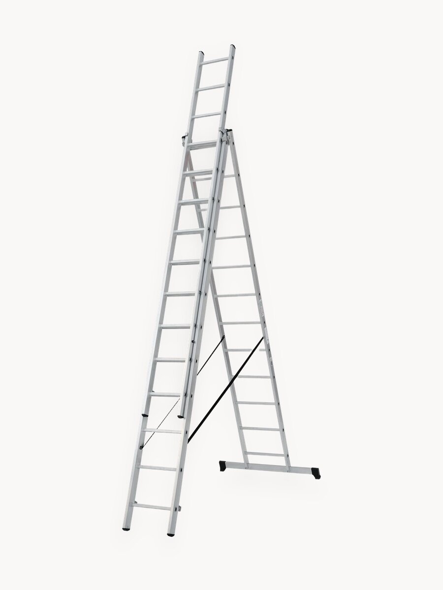 Лестница алюминиевая Новая Высота NV1230 3 секции 36 ступеней 828 см