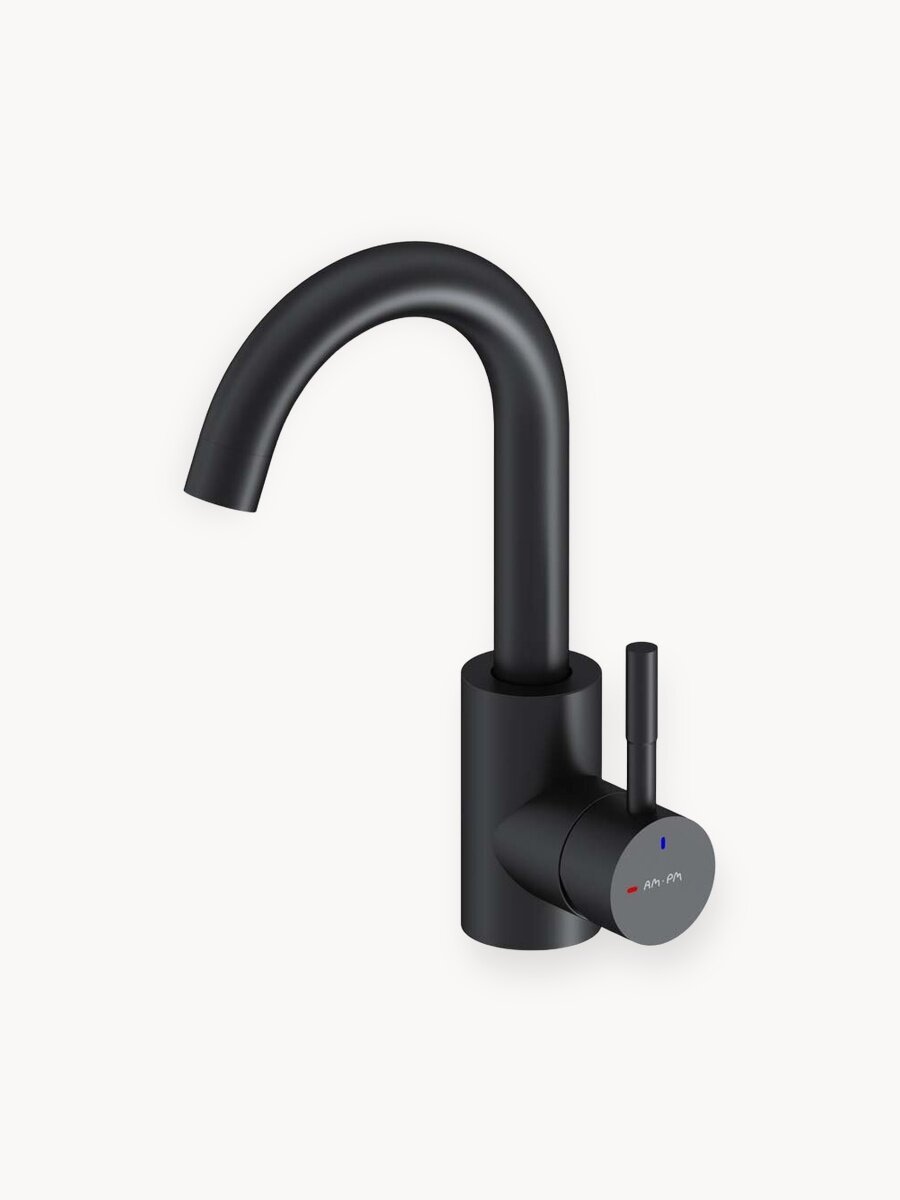 Cмеситель для раковины AM.PM X-Joy S с поворотным изливом, черный