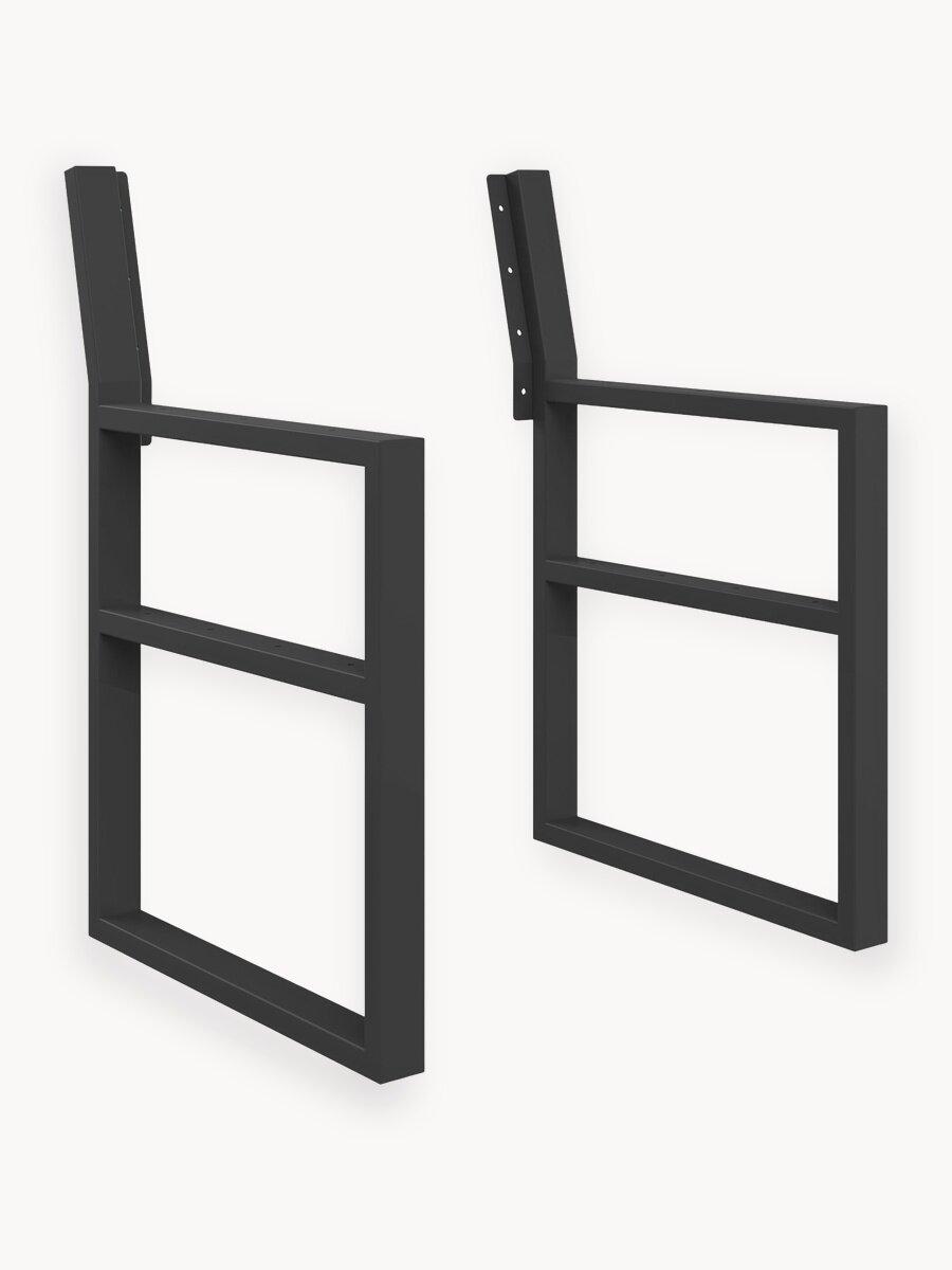 Каркас для скамьи со спинкой Челси, черный