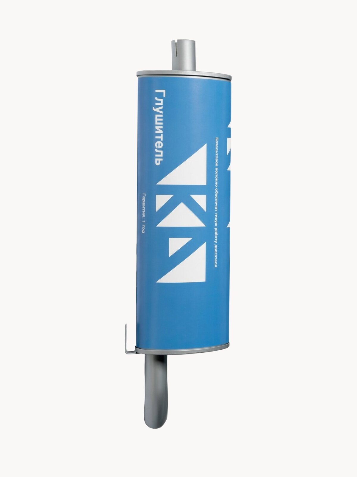 Автомобильный глушитель основной задний КД из углеродистой стали для машин Москвич 2141