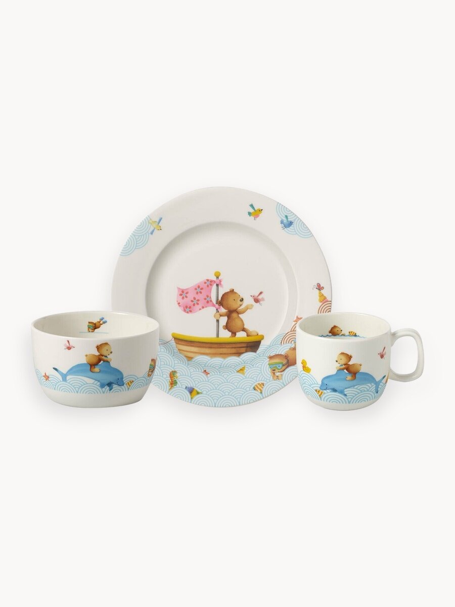 Детский набор посуды из 3-х предметов Happy Bear Villeroy & Boch, Фарфор
