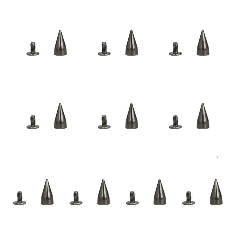 Бронзовые заклёпки для ремней и ошейников, пистолет черный - 13 толстое дно 7x14