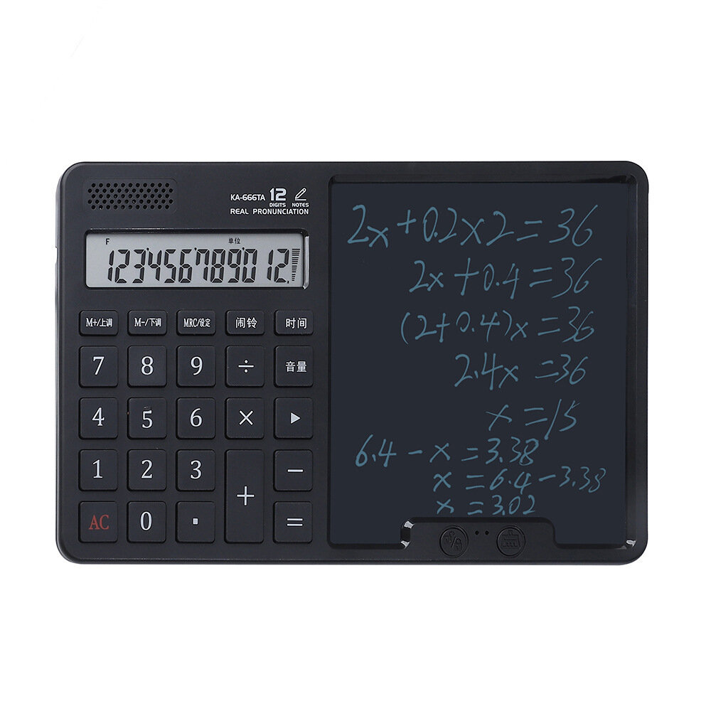 Голосовой калькулятор с доской для рукописного ввода, большим ЖК-экраном, компьютер для финансовых и офисных задач, калькулятор для письма для студентов.