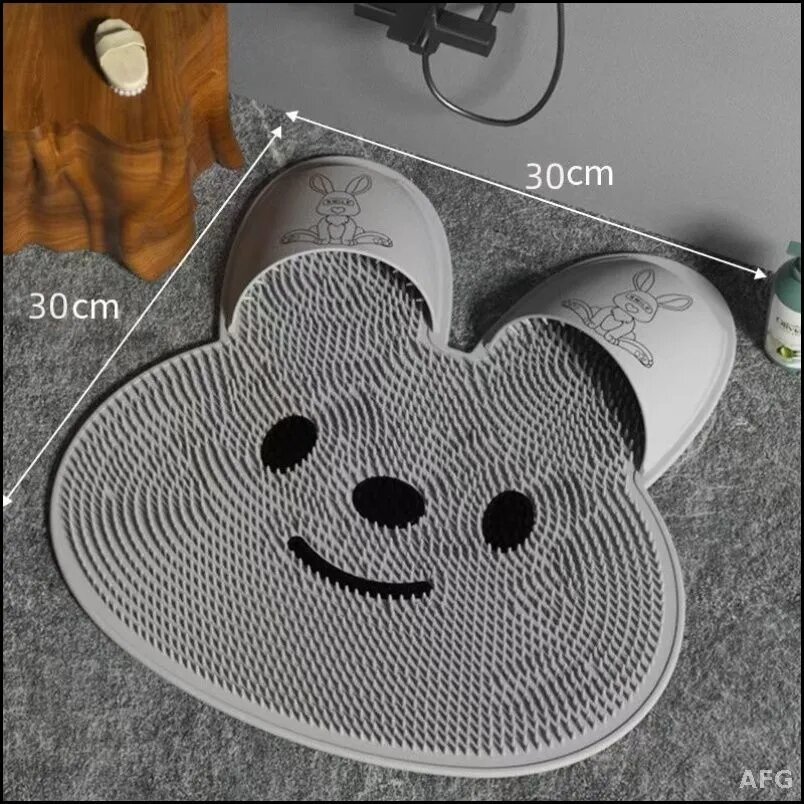 Растирание стоп и мытье ступней силиконовым массажным тампоном little grey Bunny