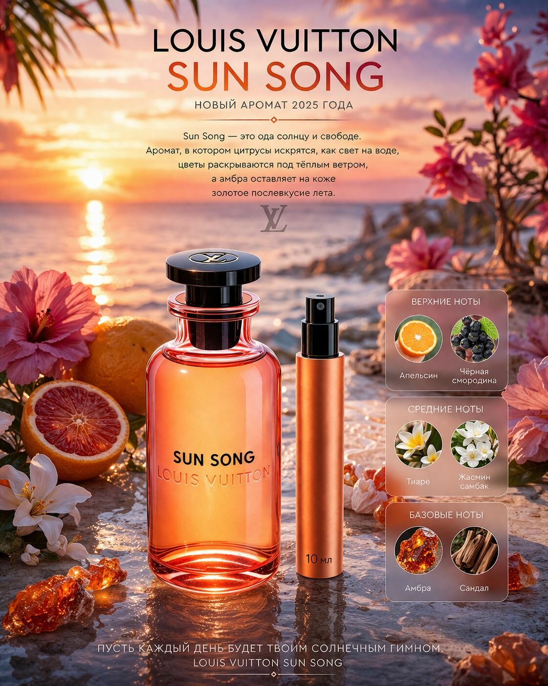 LOUIS VUITTON SUN SONG Вода парфюмерная унисекс 10 ml
