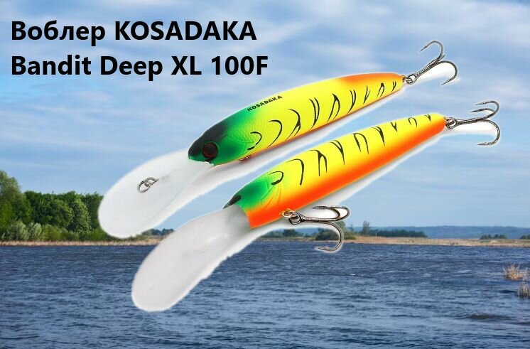 Воблер KOSADAKA Bandit Deep XL 100F 100мм, 18г, 4-7м, цв. TT