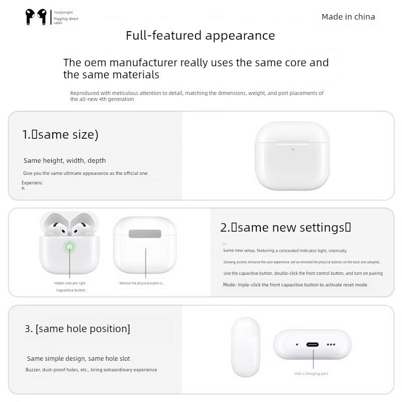 Беспроводные Bluetooth-наушники Bai Zhuo Huaqiangbei, новое 4-е поколение, комфортные для игр, с активным