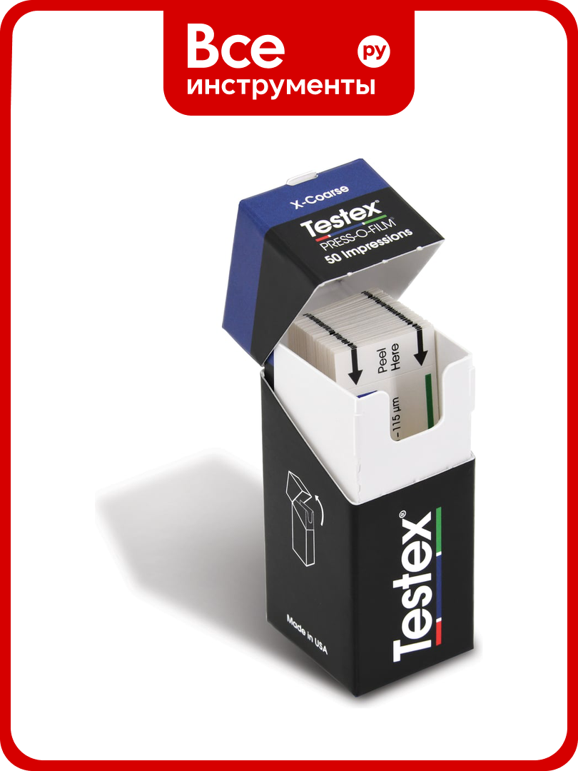 Лента Testex Press-O-Film X-Coarse 38-115 мкм Defelsko RTXC, Порядок применения
