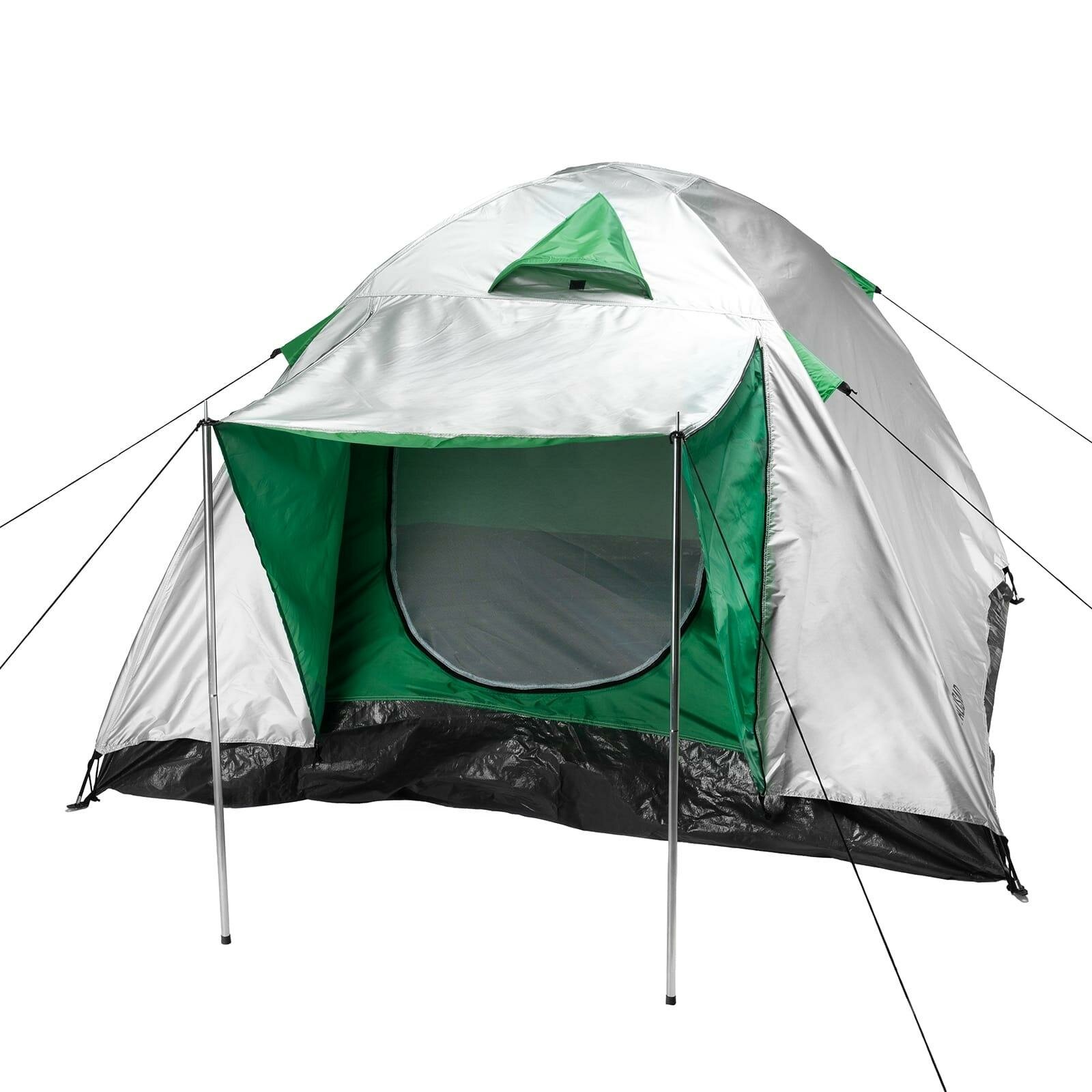 Палатка двухслойная трехместная 210x210x130 см, Camping// Palisad