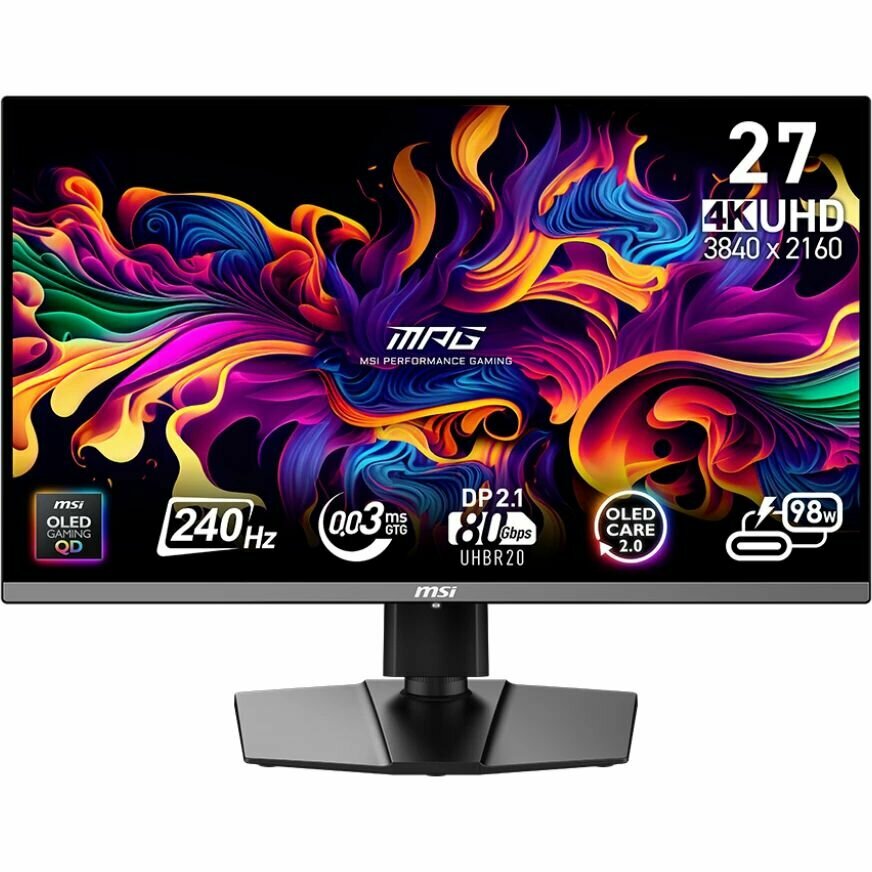 MSI 26.5 Монитор 9S6-3CD79A-068 QD-OLED, 3840x2160, 240 Гц
