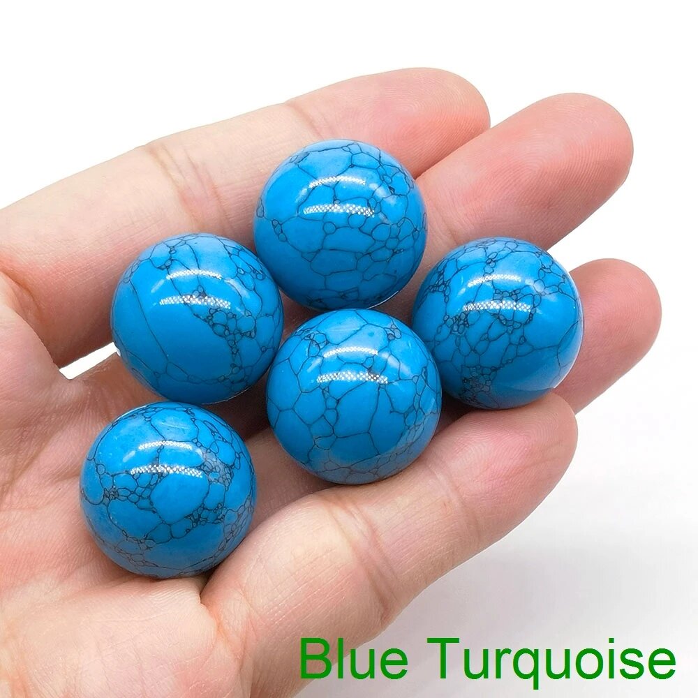 Шарики из бирюзы Blue Turquoise, 10PC