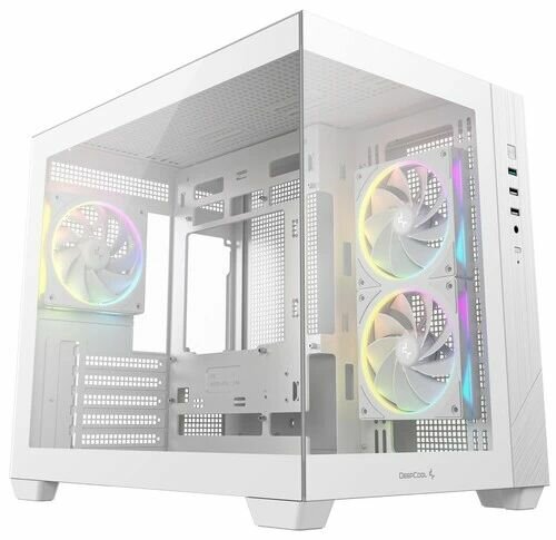 Компьютерный корпус DEEPCOOL CG330 3F (R-CG330-WHNGM3-G) белый - Mini Tower, Micro-ATX, USB 3.2 Gen 1 Type-A, USB 2.0 Type-A