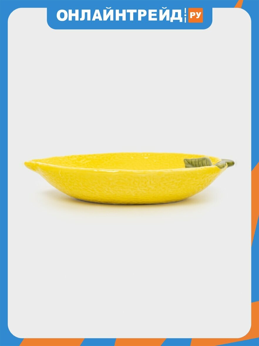 Салатник Anna Lafarg Lemon 22х16х4 см, 480 мл, фарфор, желтый, Лимон (ANLAF-ARJ-110725-1)