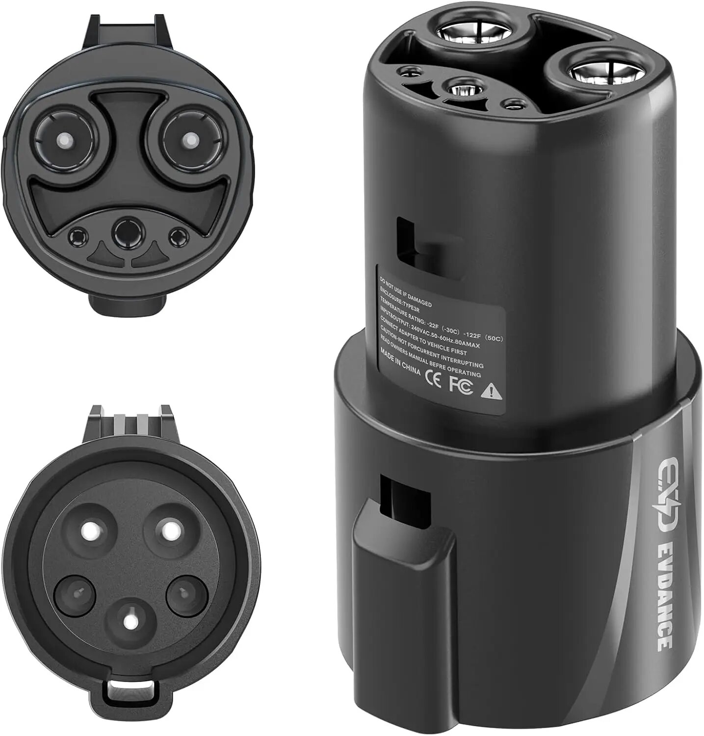 Адаптеры EVDANCE J1772 к Tesla 80A 250 В Адаптер Chagring Type1 к адаптеру Tesla NACS для аксессуаров для быстрой зарядки Mod-3/Y/S/X