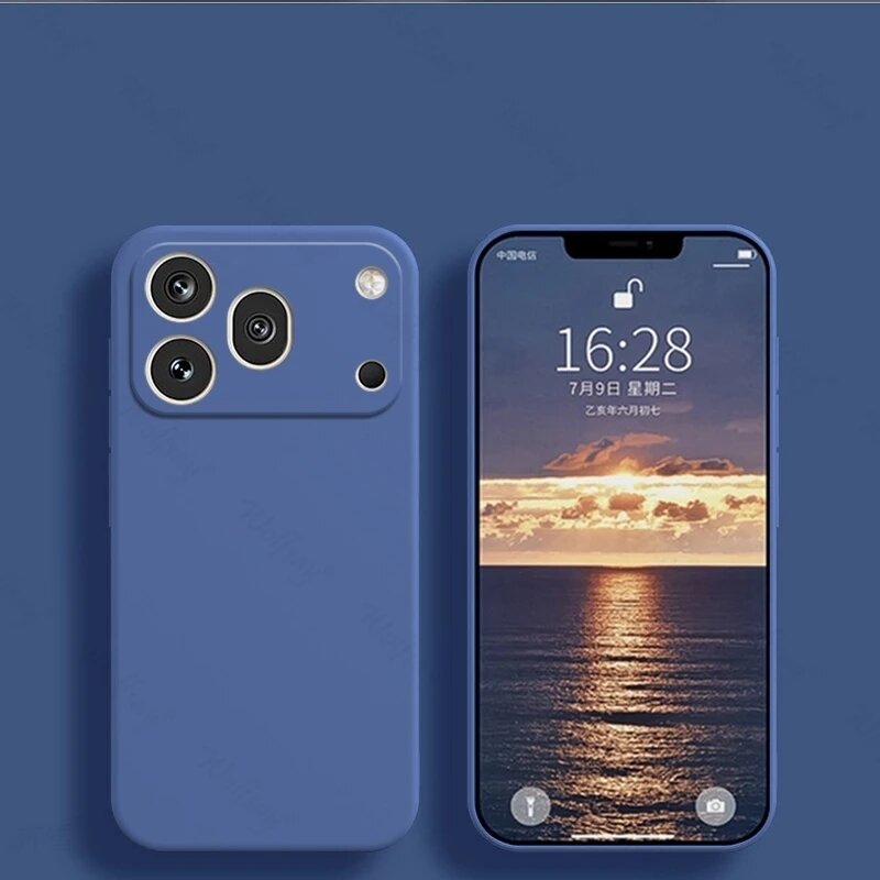 Чехол для Honor 600 Pro из жидкого силикона, простой резиновый чехол Honor 600 Pro, Синий, Blue