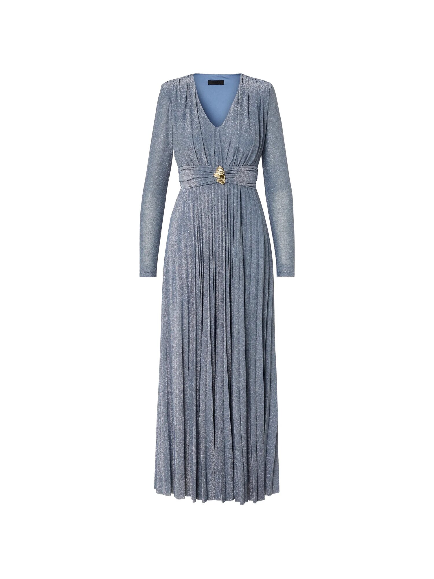 Платье Long pleated lurex dress