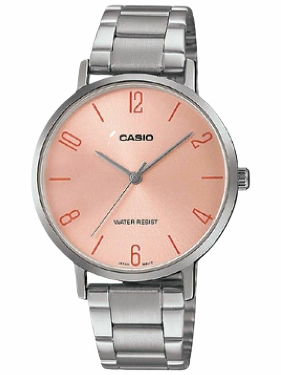 Наручные часы CASIO, серебряный, розовый