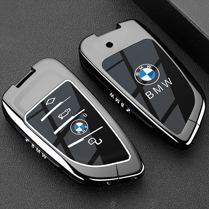Чехол для ключа BMW 4 Series (2022-2024), 2 Series M225i, 430i, 425i, i4 — металлическая застежка, гранатовый цвет