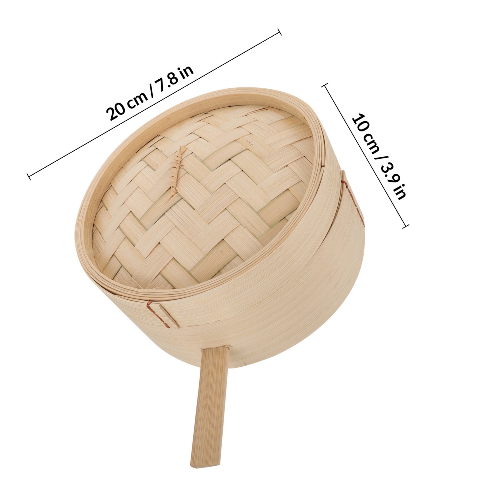Bamboo Steamer 1 Pc Для Приготовления Еды На Пару Многофункциональный Поддон С Крышкой 20x20cm