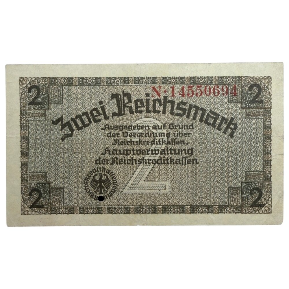 Третий Рейх, оккупированные территории 2 рейсхмарки (марки) 1940-1945 гг. (Серия N) (8 цифр)