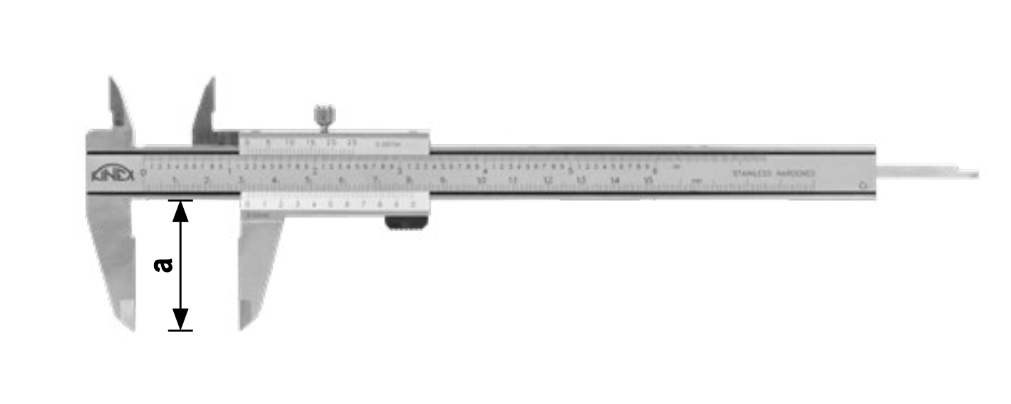Штангенциркуль усиленный 200/50мм 0,02мм винтовой фиксатор Kinex 6000-02-200