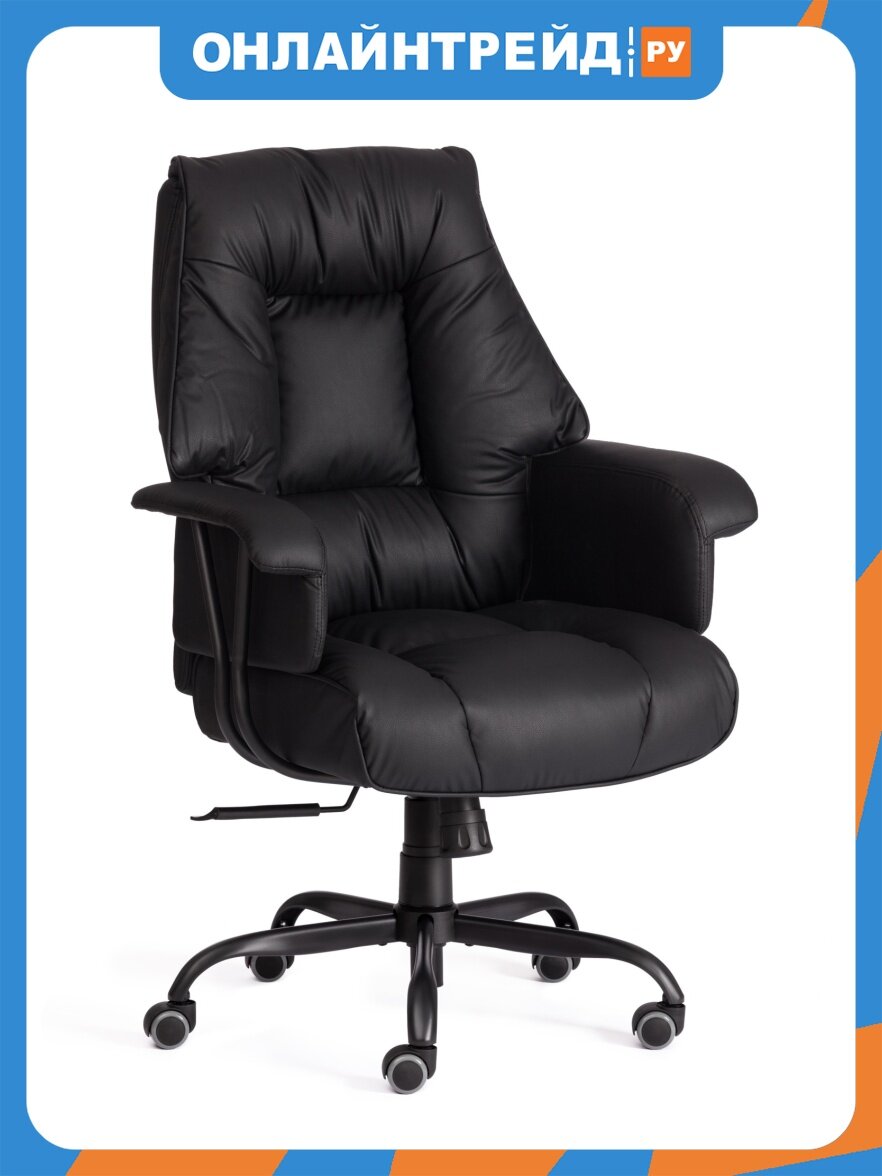 Кресло руководителя Tetchair Линкольн Металбл/Lincoln Metalbl кож/зам, черный, 36-6
