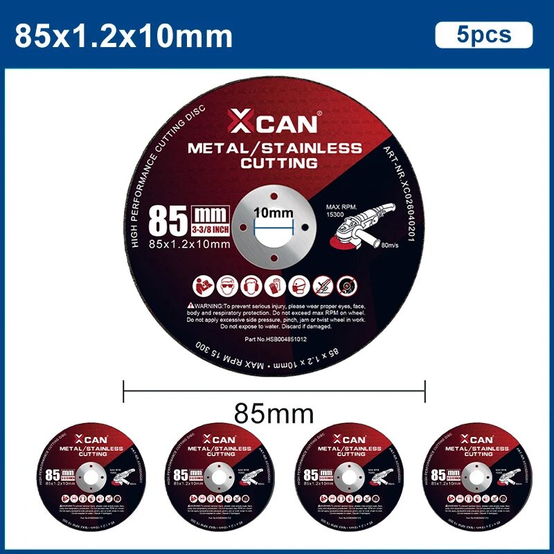 Мини-диски для пилы xcan 85x10/15 мм, набор из 1/3/5 шт. 5pcs 85x10mm
