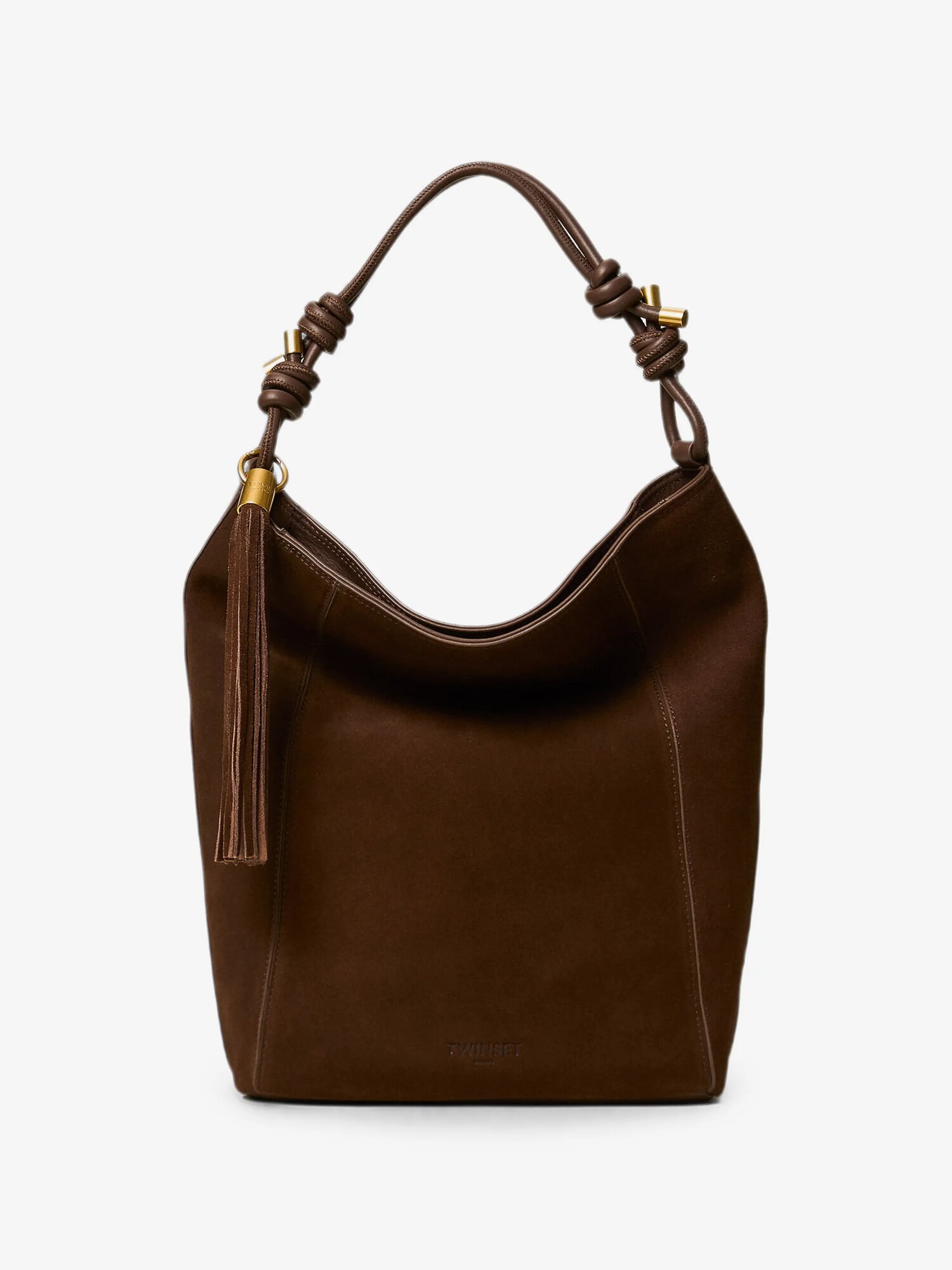 Сумка Twinset Milano Suede bucket bag, коричневый — фото 1