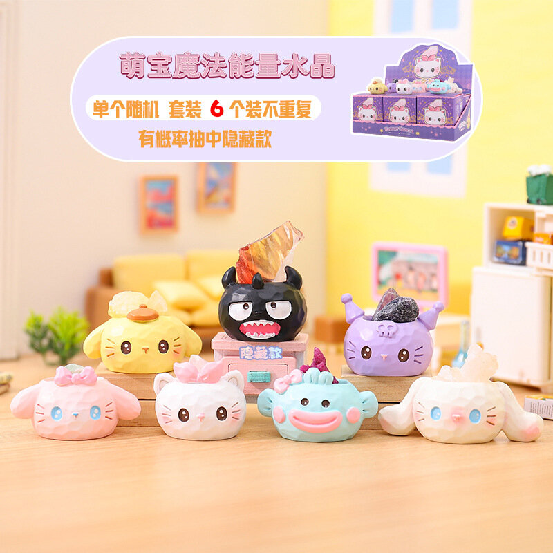 Meow Realm Aroma Crystal Blind Box Креативная фигурка котенка Модная игрушка Плавающий кристалл из смолы Настольное украшение