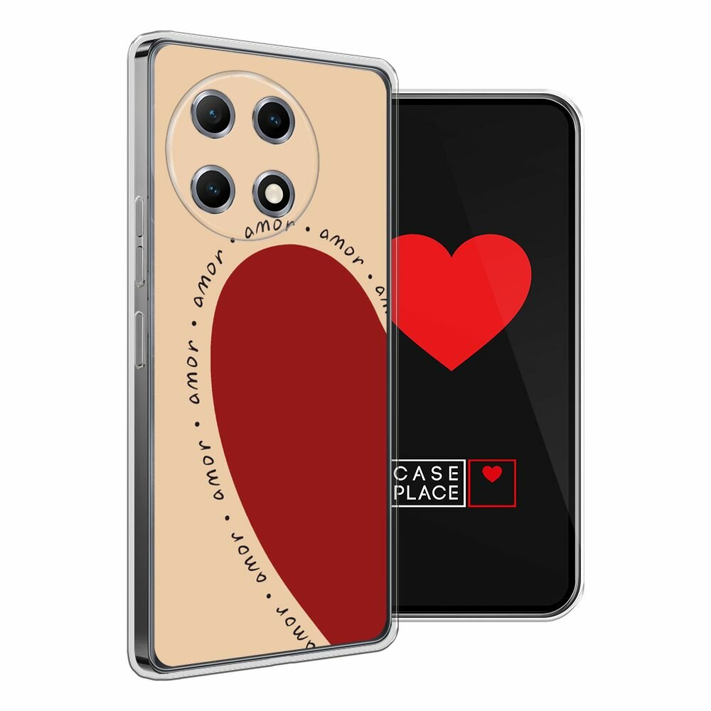 Чехол на Tecno Camon 30S / Текно Камон 30S с принтом "amor heart 1 - 14 февраля" — фото 1