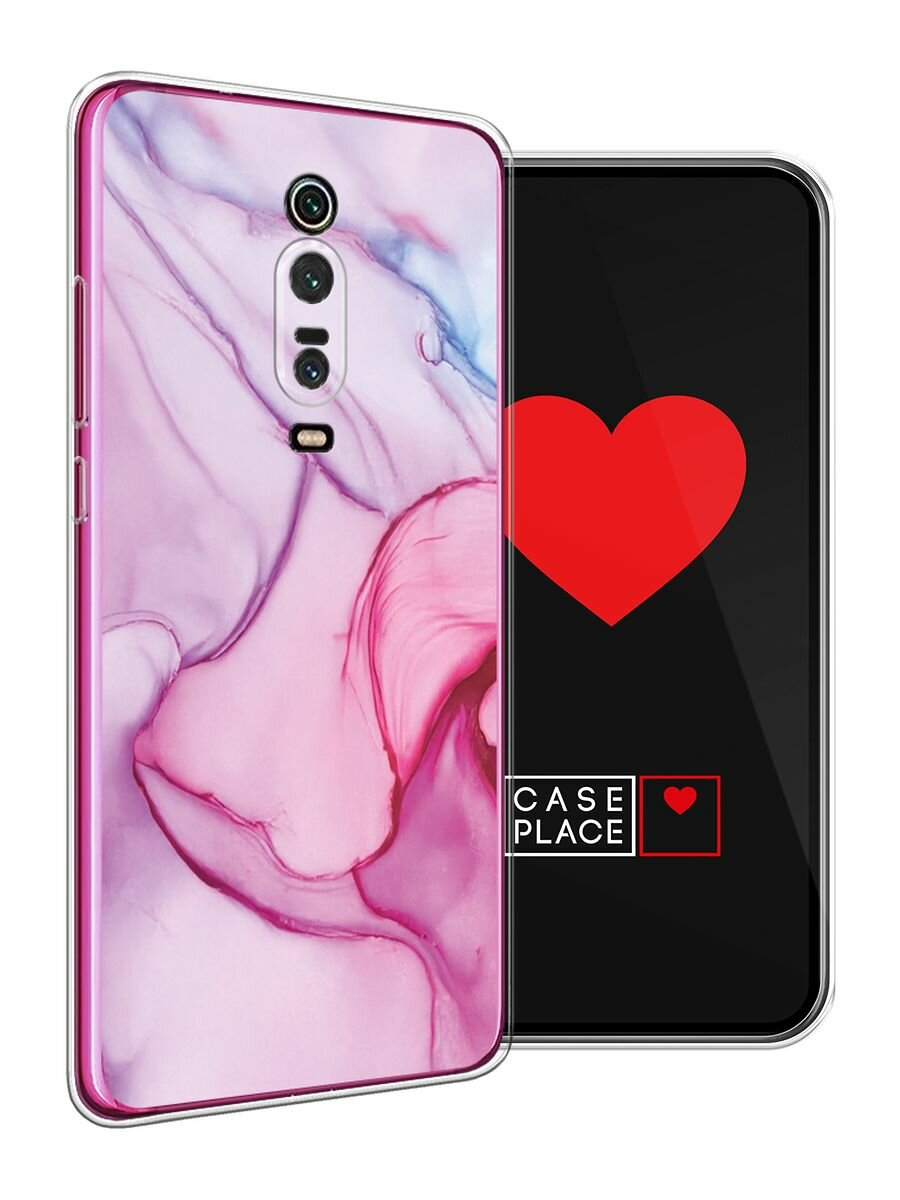 Чехол на Xiaomi Redmi K20/K20 Pro/Mi 9T/9T Pro / Сяоми Редми К20/K20 Pro/Mi 9T с принтом "Розовые мраморные разводы" — фото 1