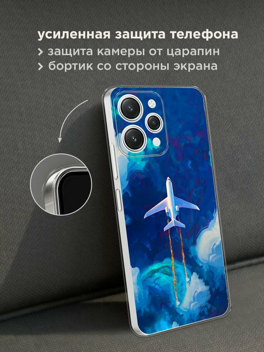 Чехол на Xiaomi Redmi 12 / Сяоми Редми 12 с принтом "Самолет картина" — фото 1