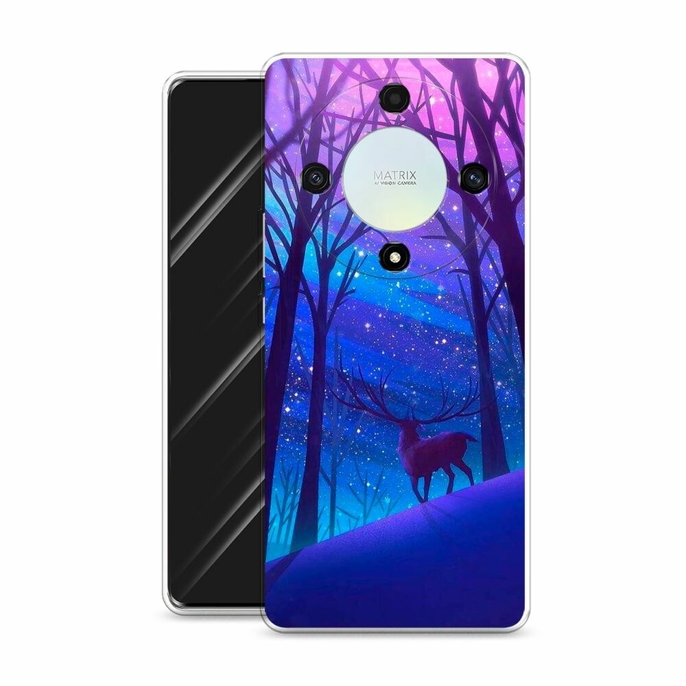 Силиконовый чехол на Honor X9A / Хонор X9A с принтом "Северный олень" — фото 1