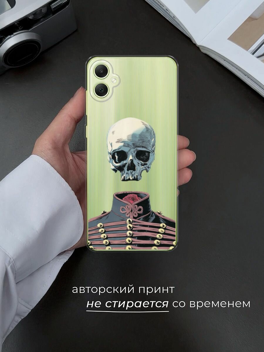 Чехол на Samsung Galaxy A05 / Самсунг Галакси A05 с принтом "Гусар", прозрачный — фото 1