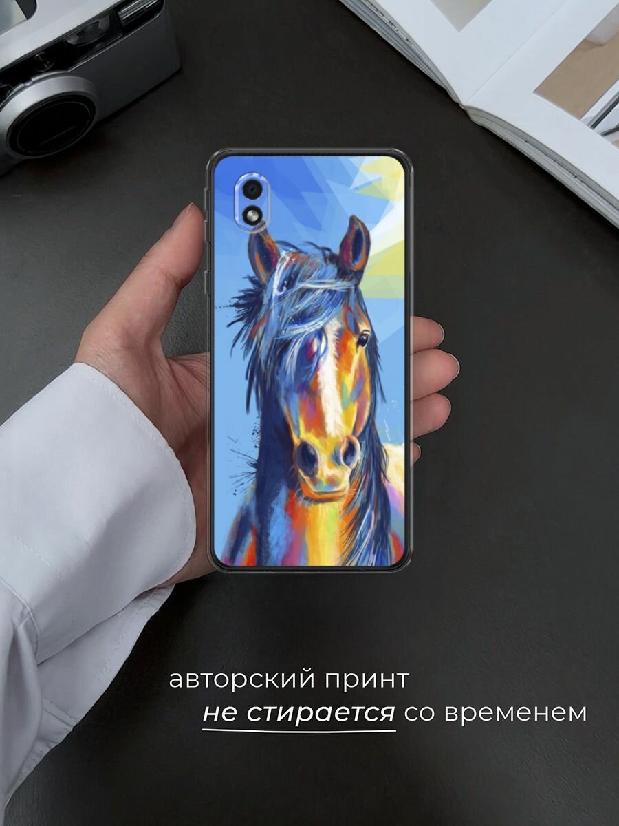 Чехол на Samsung Galaxy A01 Core / Самсунг Галакси А01 Core с принтом "Лошадь арт 3" — фото 1