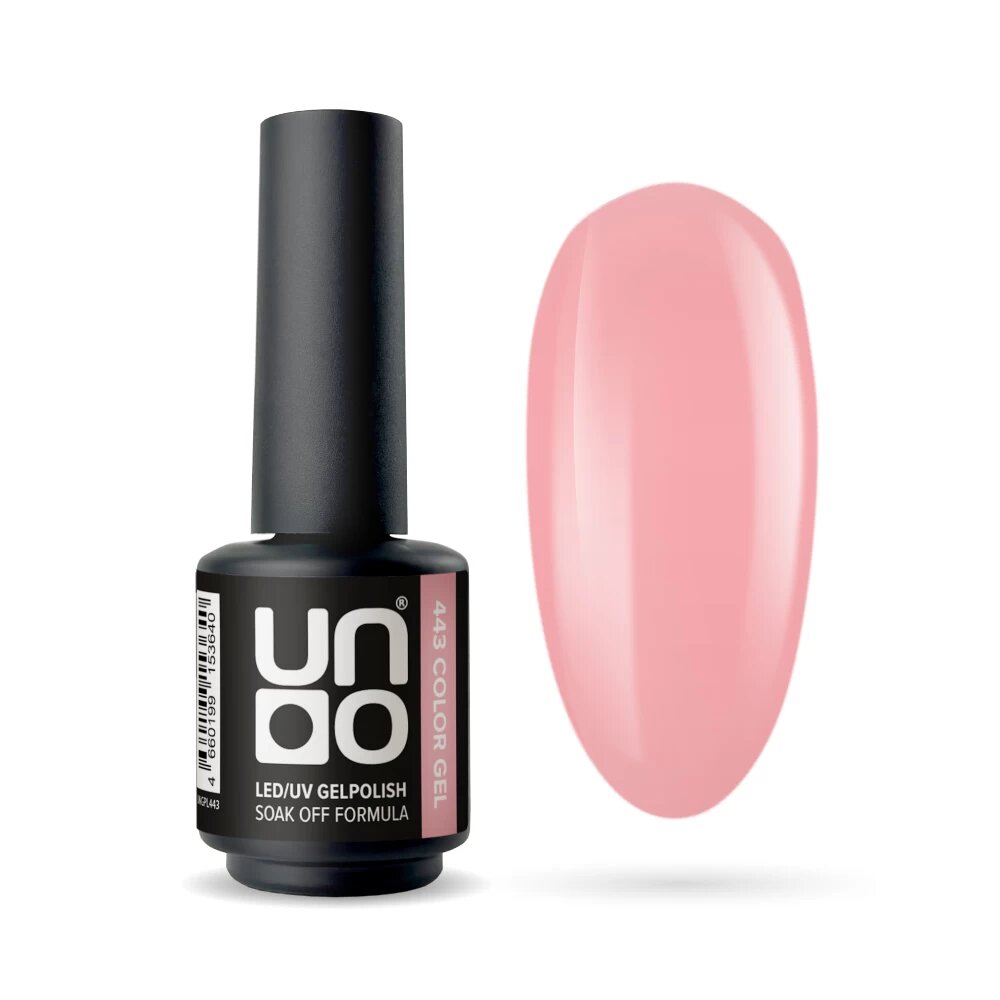 Гель-лак UNO Bubbles 443 "Чайная роза", для ногтей, глянцевый эффект, розовый, 8г