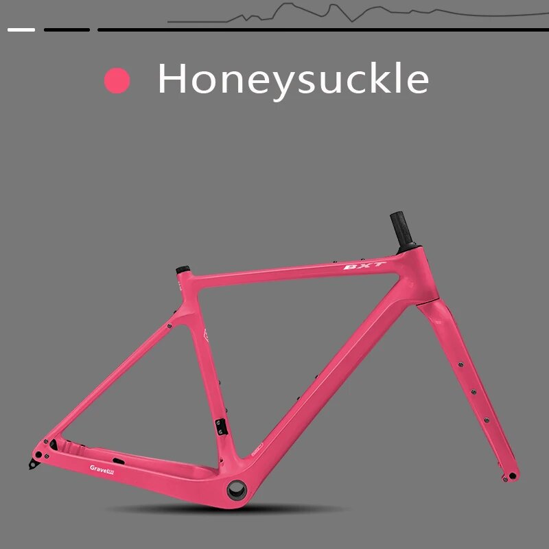 BXT Карбоновая рама для шоссейного велосипеда Розовый, 52cm(165-172cm), BXT Honeysuckle