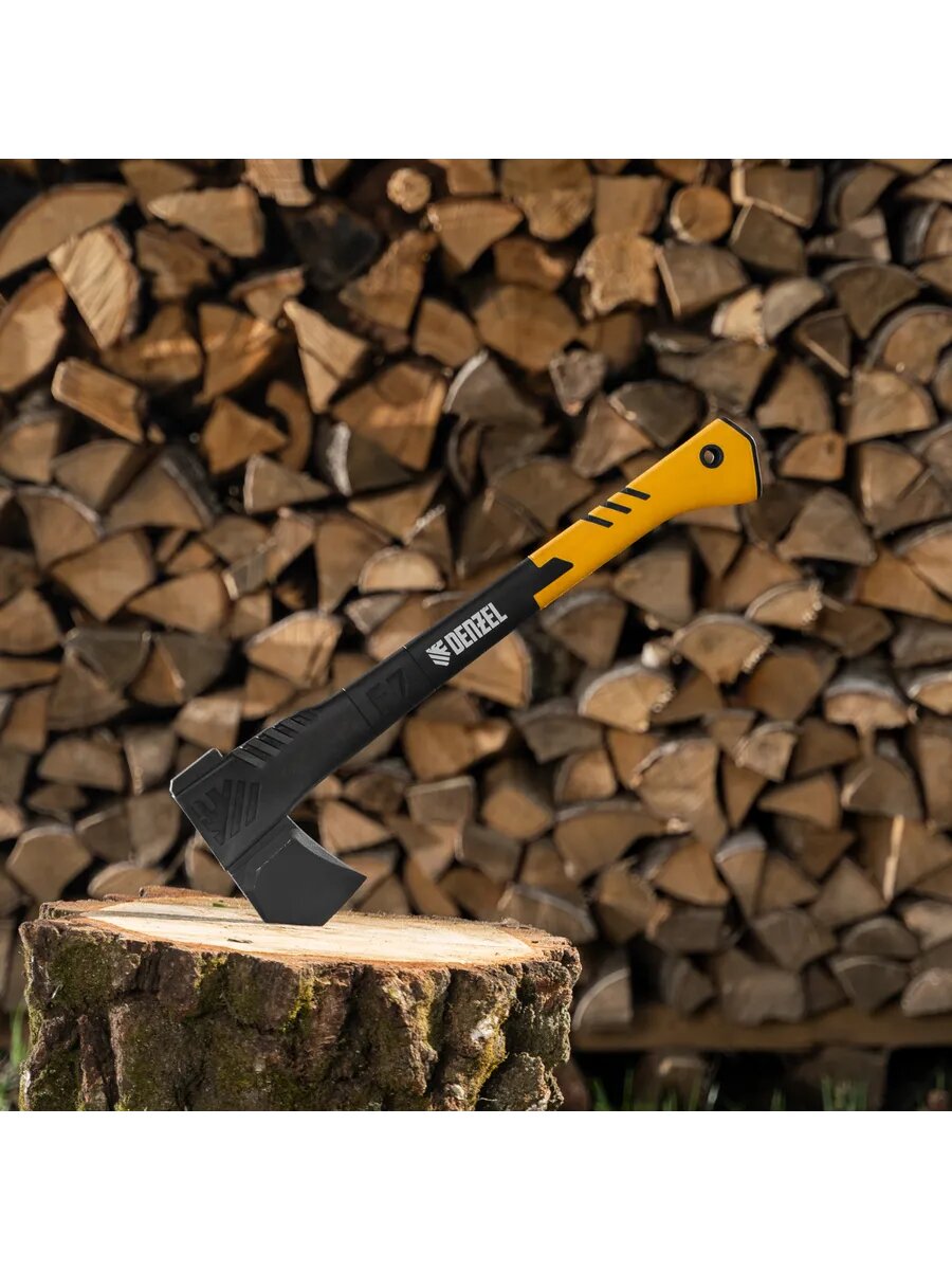 Колун, F7, 1400 гр, двухкомпонентная рукоятк, DENZEL, 21434