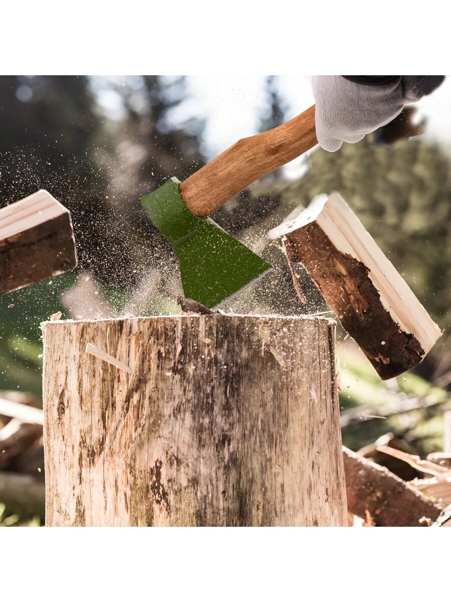 Топор кованный, в сборе, 600/850 г, деревян, СИБРТЕХ, 21606